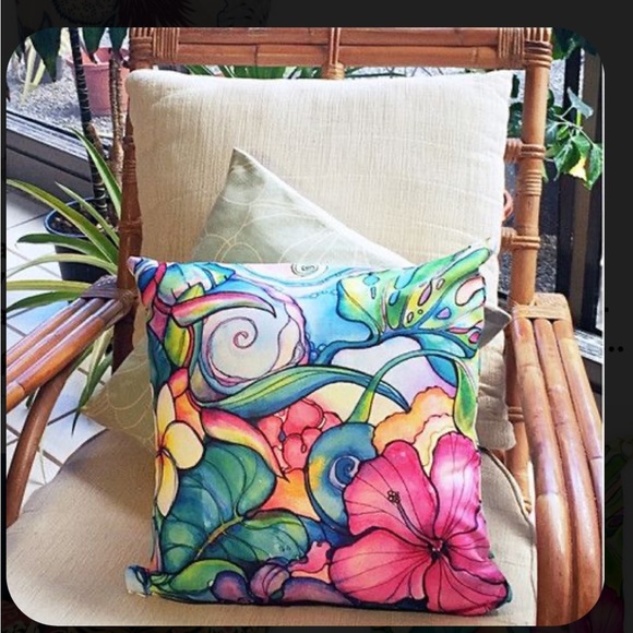 Accents | Colleen Wilcox Hawaii Art Paradise Pillow Cover | Poshmark